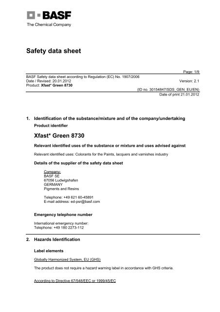 Safety data sheet
