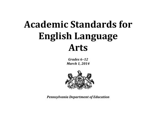 PA Core Standards ELA 6-12 March 2014