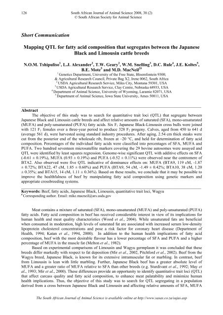 Short Communication African Journals Online AJOL short-communication-african-journals-online-ajol