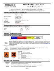 CL-83 Ink Cleaner | Material Safety Data Sheet : Hitachi America, Ltd.