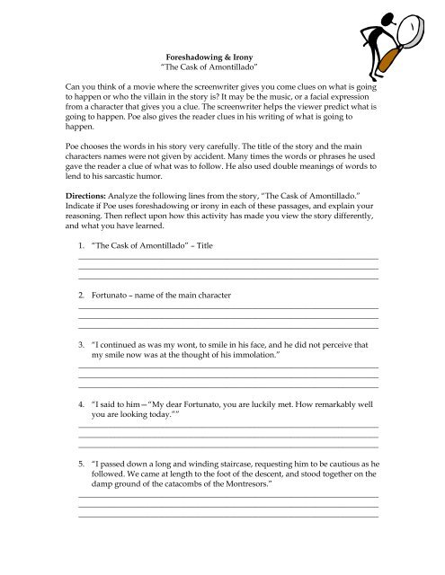 Foreshadowing & Irony