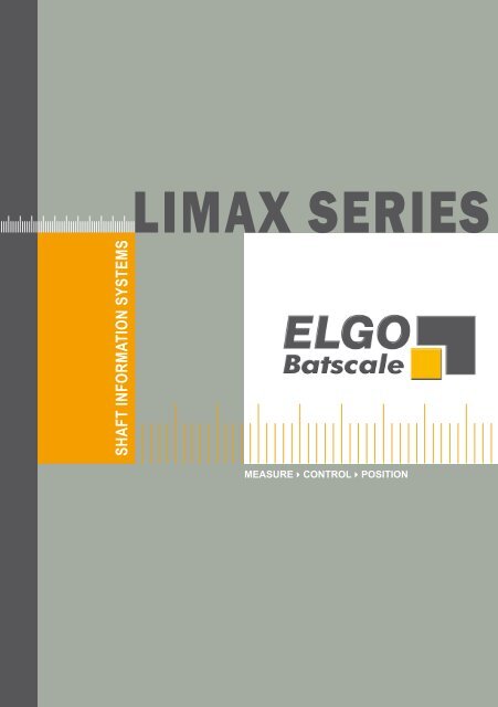 Catalog Shaft Information System (2011, pdf 1,2 MB) - ELGO Electric ...