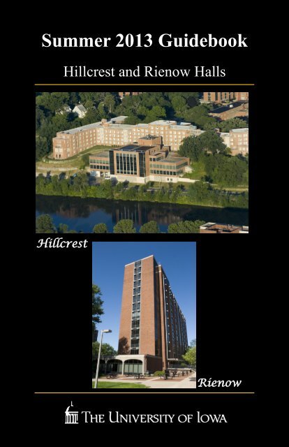 Slater, Rienow, and Hillcrest Halls - Housing - The University of Iowa