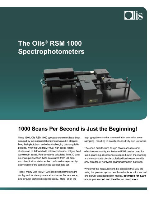 Brochure for Olis RSM 1000 - Olis, Inc.