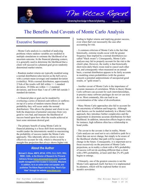 The Kitces Report - FinaMetrica Risk Profiling