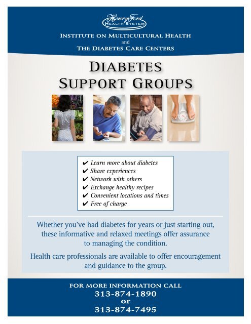 DIABETES SUPPORT GROUPS - Henry Ford Health System