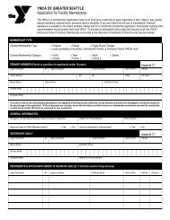 YMCA TEMPLATES - YMCA of Greater Seattle