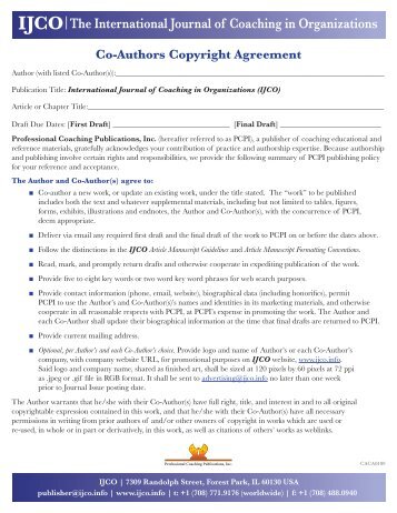 Authors' Statement and Copyright Release Form - Journal of ...