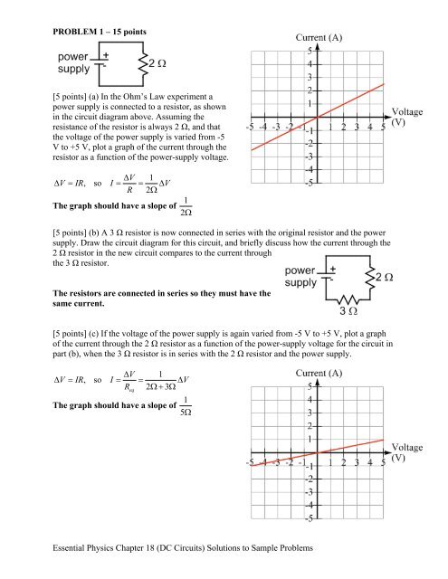 Solutions to Sample Problems