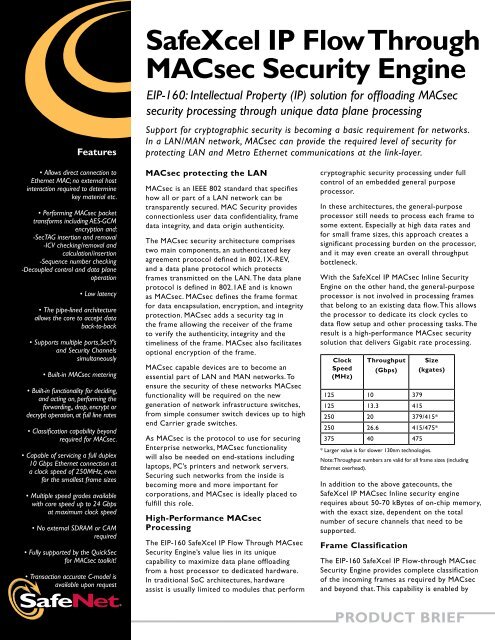 Safexcel Ip Flow Through Macsec Security Engine Safenet