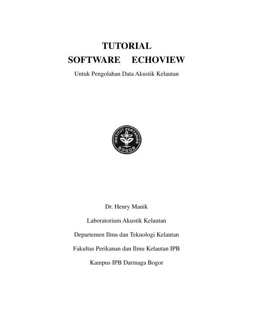 TUTORIAL SOFTWARE ECHOVIEW