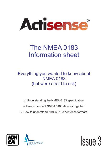 The NMEA 0183 Information sheet - Actisense