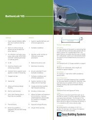 METAL BUILDING MAINTENANCE MANUAL - Ceco Building Systems