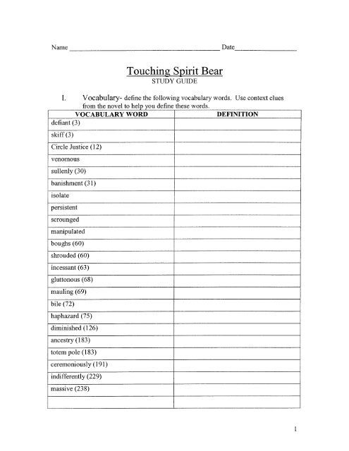 Touching Spirit Bear Circle Justice