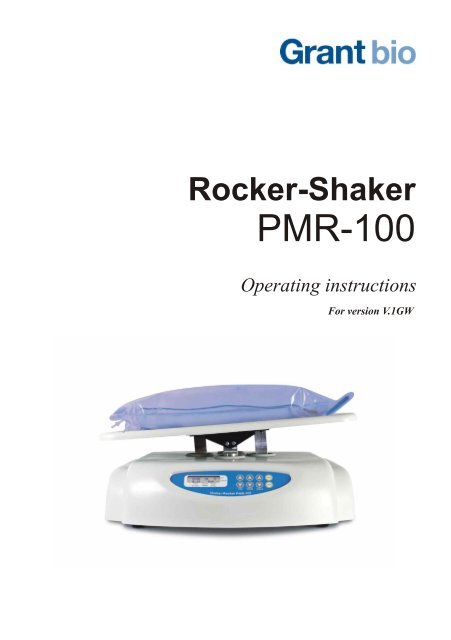 PMR-100 platform rocker operating manual - Grant Instruments