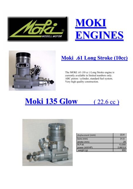 MOKI ENGINES - RC World