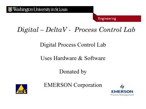 Digital – DeltaV - Process Control Lab - Modeling and Control