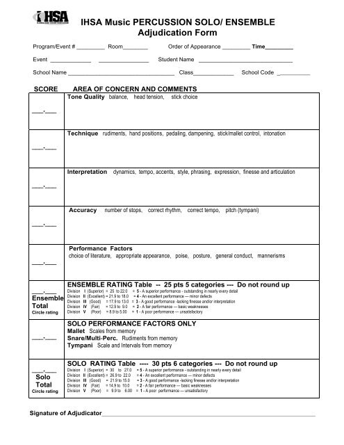 Solo/Ensemble Adjudication Forms