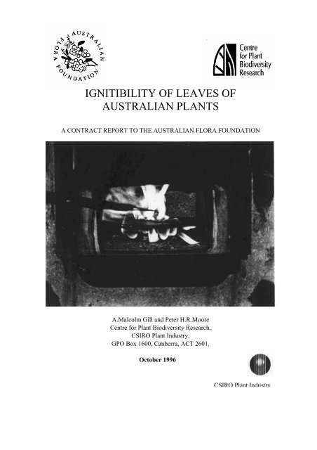 ignitibility of leaves of australian plants - Australian Flora Foundation