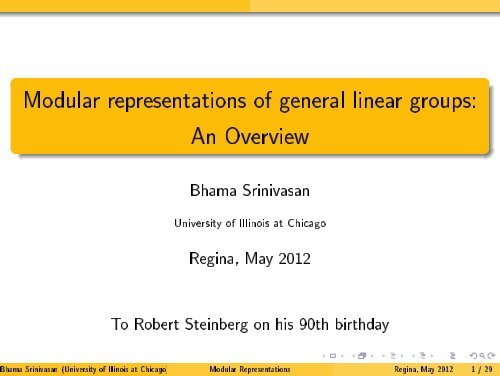 Modular representations of general linear groups: An Overview