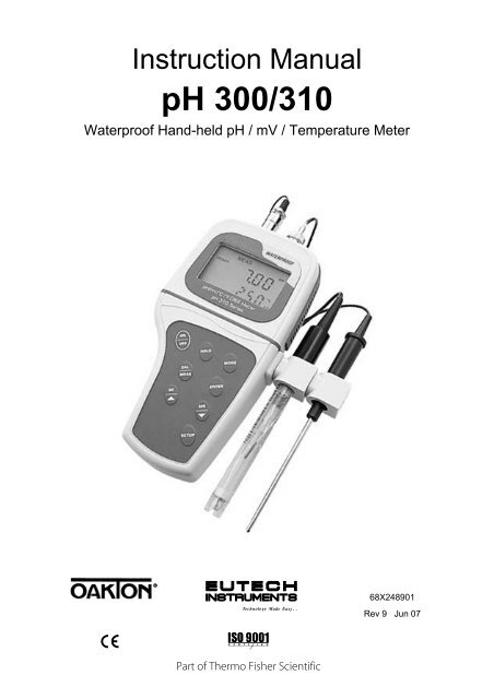 CyberScan pH 300 / 310 - Eutech