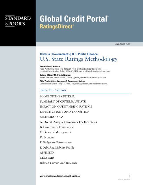 Standard And Poor S Ratings