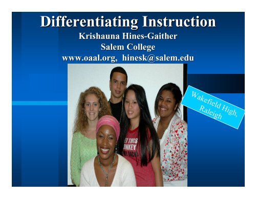 Differentiating Instruction in the World Language Classroom