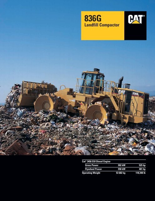 Specalog for 836G Landfill Compactor, AEHQ5343-01 - Kelly Tractor