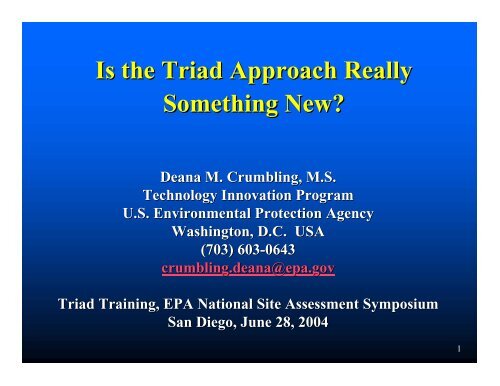 Is the Triad Approach Really Something New? - Triad Resource ...