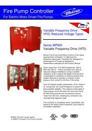 Diesel Engine Fire Pump Controller Type EFP/FD4e - Metron Eledyne