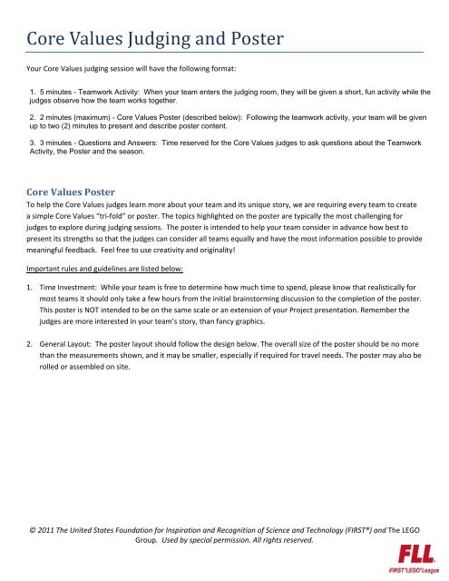 Lego Core Values Poster Offers Online | www.pinnaxis.com