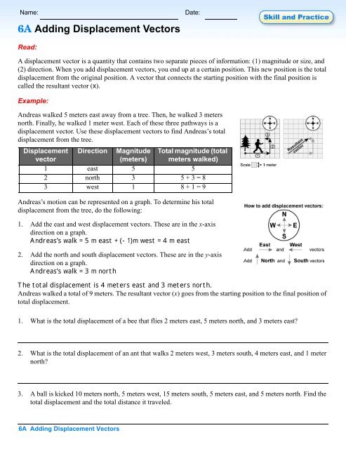 6a Adding Displacement Vectors Cpo Science