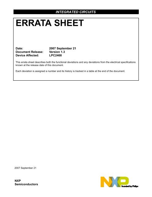 ERRATA SHEET
