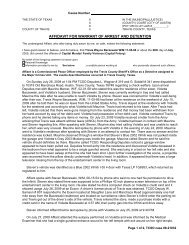 AFFIDAVIT FOR ARREST WARRANT - Florida Attorney General