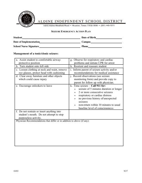 Seizure Emergency Action Plan seizure-emergency-action-plan