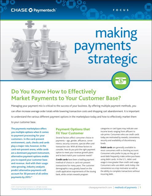 making payments strategic - Chase Paymentech