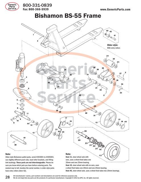 Bishamon BS-55 Frame - Generic Parts Service Inc.