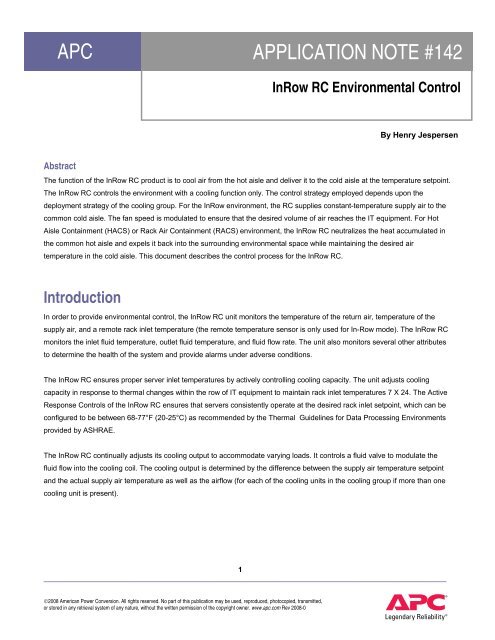 APC APPLICATION NOTE #142