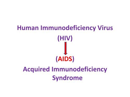 Human Immunodeficiency Virus (HIV) (AIDS) Acquired ...