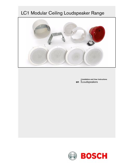 Download LC1 Modular Ceiling Loudspeaker Range installation guide