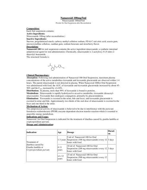 Nanazoxid 100mg/5ml - Utopia Pharmaceuticals