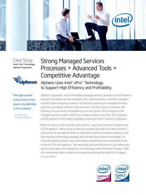 Case Study - Intel MSP