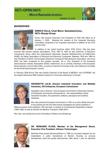 BIOs speakers panelists and moderators - EMF-FEM