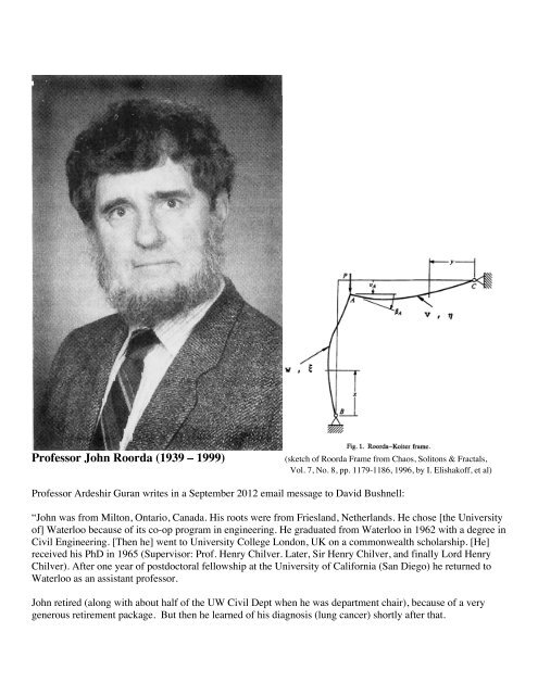 Professor John Roorda (1939 â 1999) - Shellbuckling.com