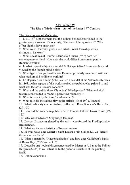 Ap Chapter 29 Homework 2010