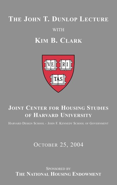 transcript - Joint Center for Housing Studies - Harvard University