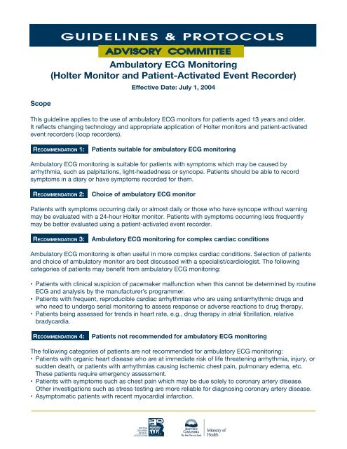 Ambulatory Electrocardiography