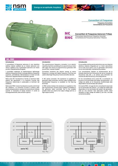 NC RNC - NSM Generators