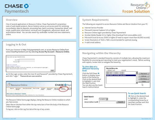 Recon Solution - Chase Paymentech