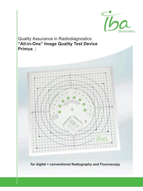 Image Quality Test Device Primus - IBA Dosimetry